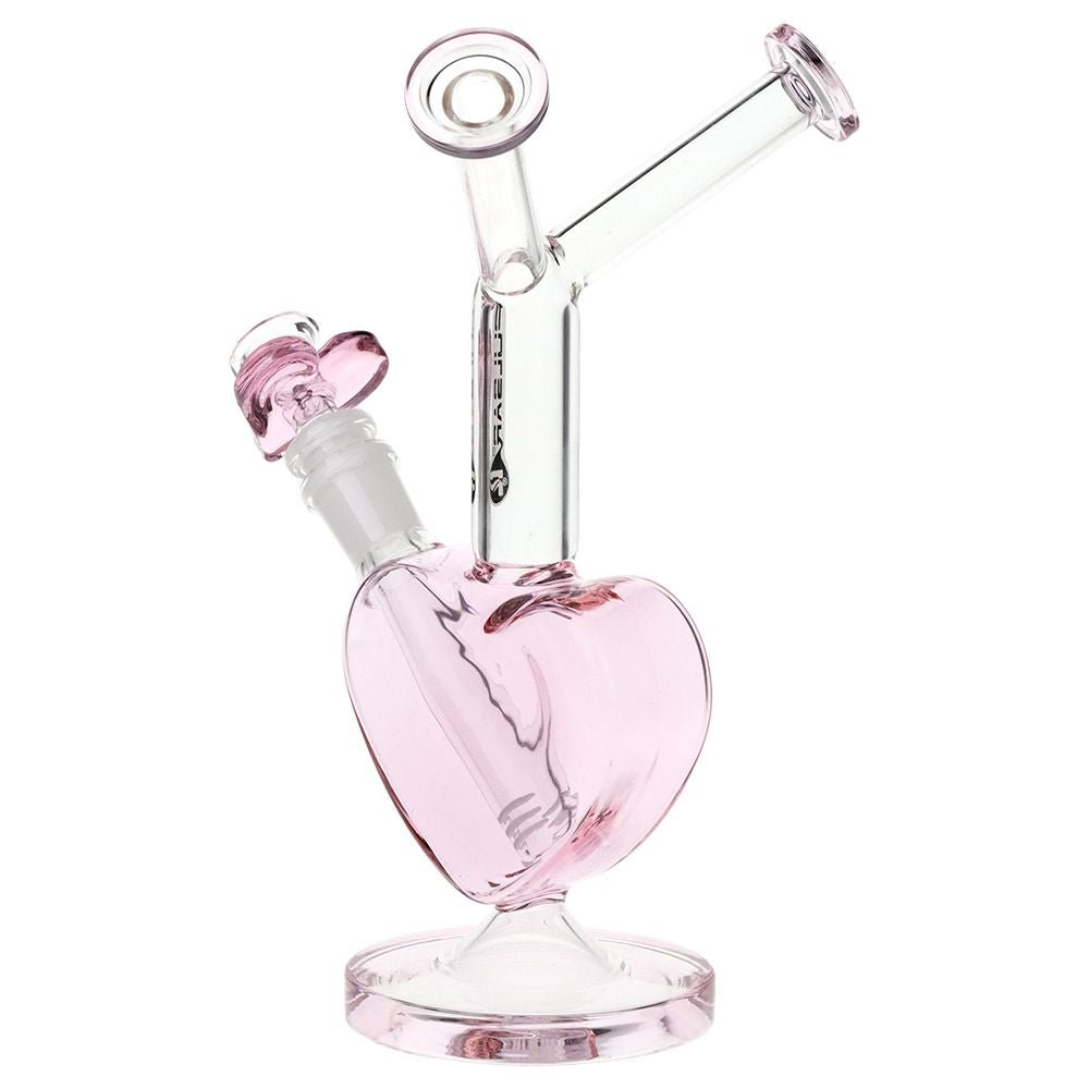 Pulsar Double Kiss Heart Glass Water Pipe