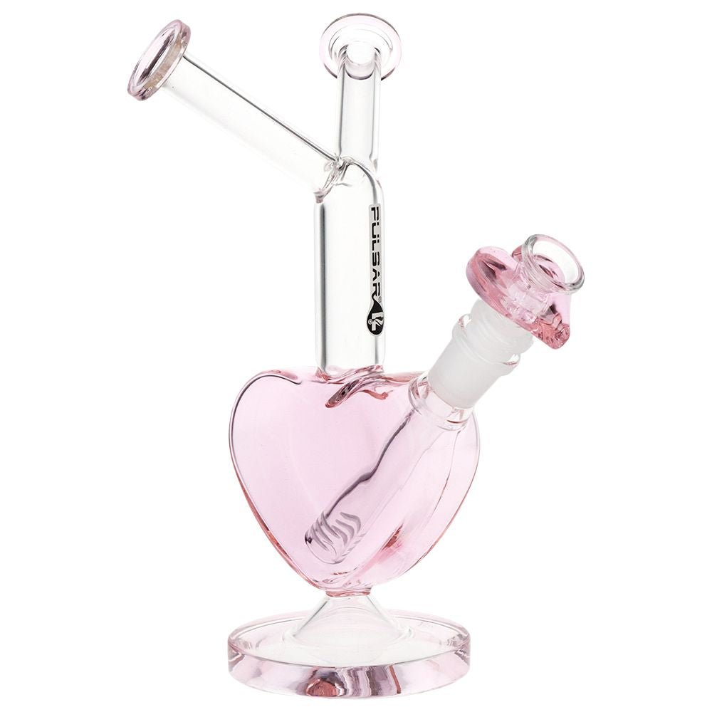 Pulsar Double Kiss Heart Glass Water Pipe