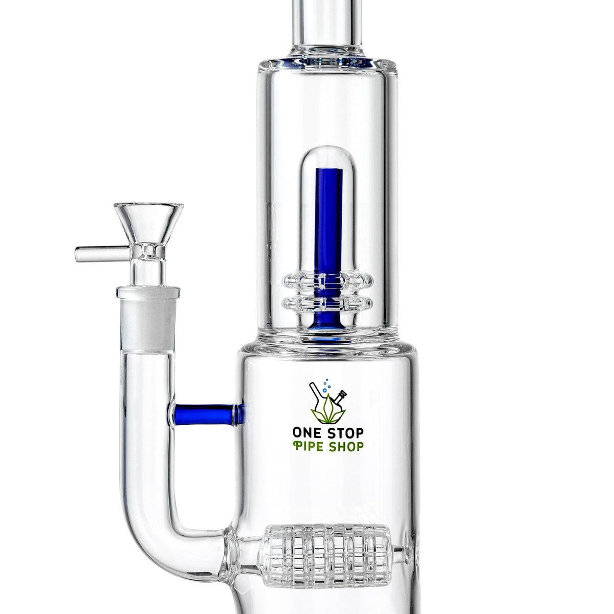 1Stop Glass UFO & Barrel Inline Perc Bong - Glasss Station