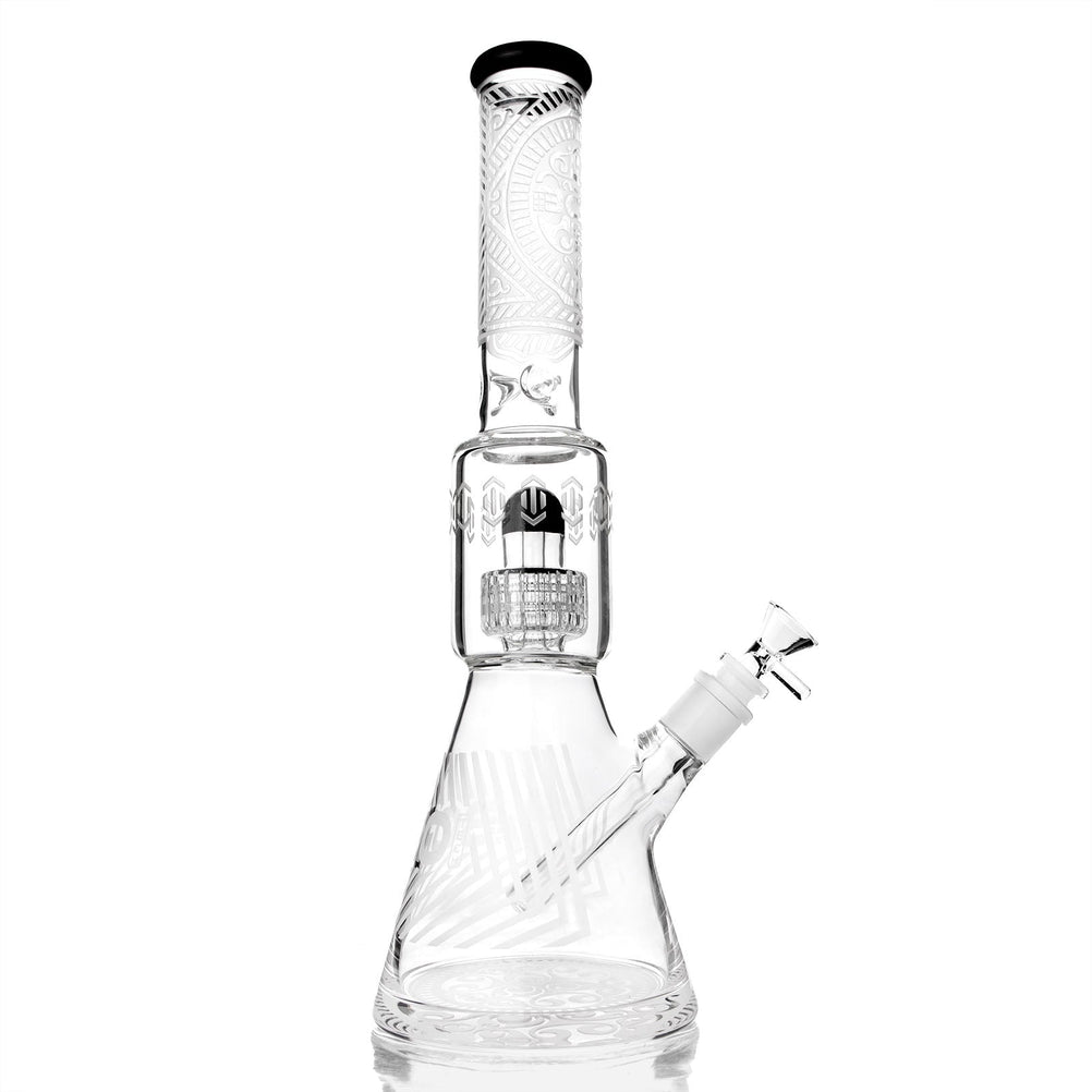 Pilot Diary Frosted Sacred Geometry Beaker Bong - Glasss Station